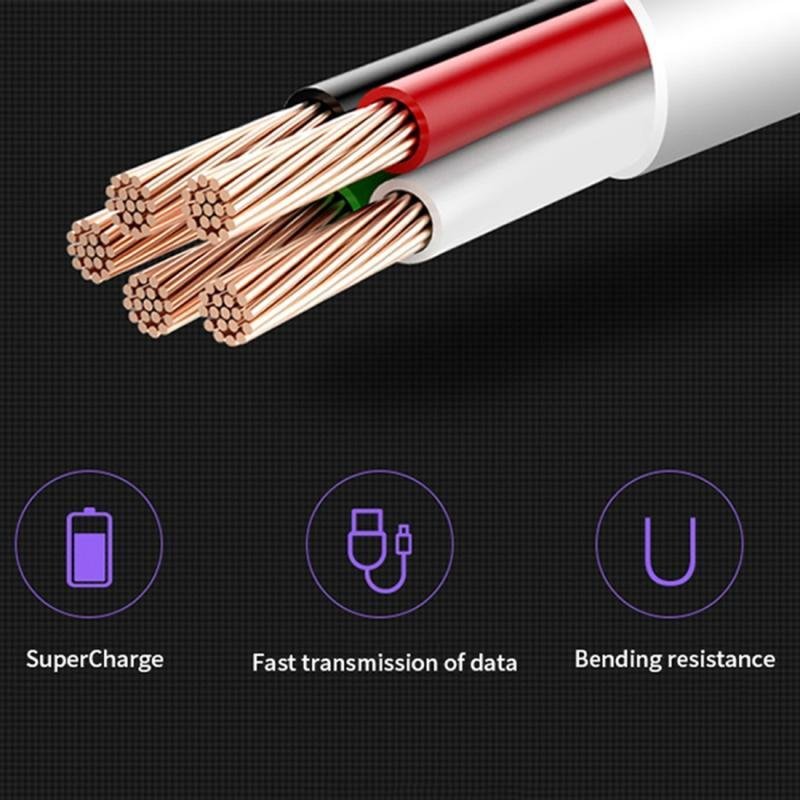 HiTech Land - 5A USB to USB-C / Type-C Flash Charging Data Cable