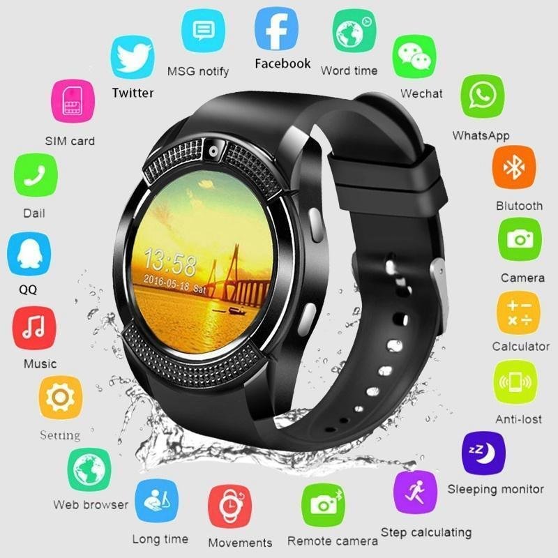 HiTech Land - GONOKER V8 SmartWatch Bluetooth Touch Screen Wrist Watch ...