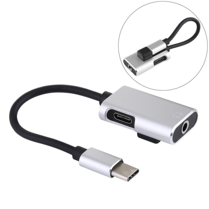 HiTech Land - J-053 3A Type-C to Type-C 3.5mm Jack Charge Audio Adapter ...