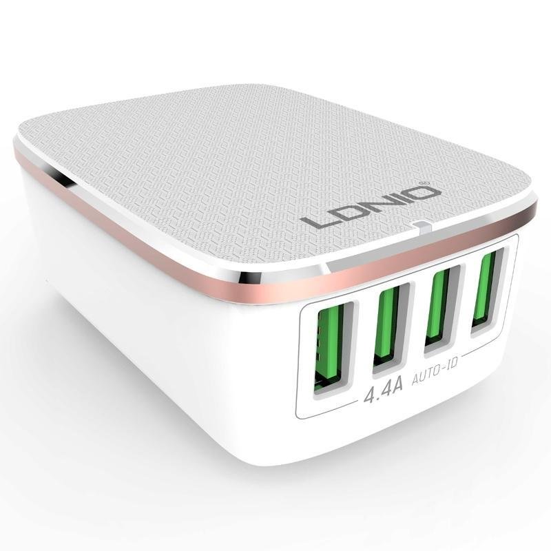 HiTech Land - LDNIO A4404 4.4A 4 x USB Ports Smart Travel Charger