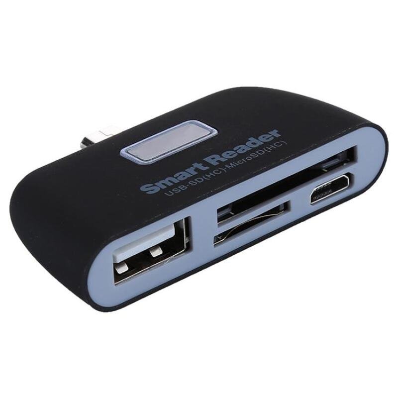 HiTech Land - Micro SD + SD + USB 2.0 + Micro USB Port to Micro USB OTG ...