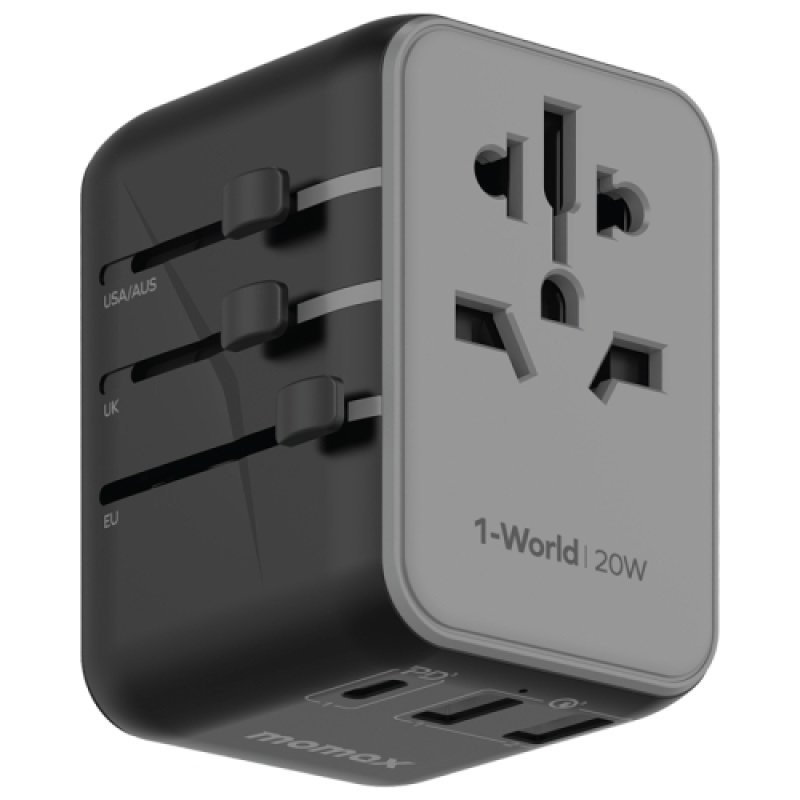 HiTech Land - MOMAX UA10D 1-World GaN PD 100W Fast Charger Power Adapter