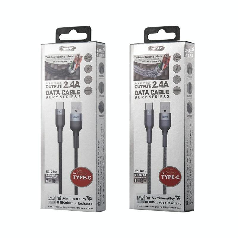 HiTech Land - REMAX RC-064a Sury 2 Series 1m 2.4A USB to USB-C / Type-C ...