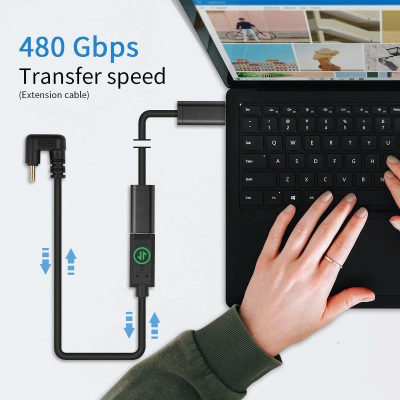 HiTech Land - U-shaped USB-C / Type-C Male to Female Extension Cable