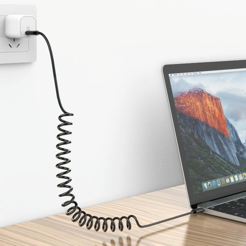 HiTech Land - USB-C / Type-C Male to Android Female Spring Data Cable