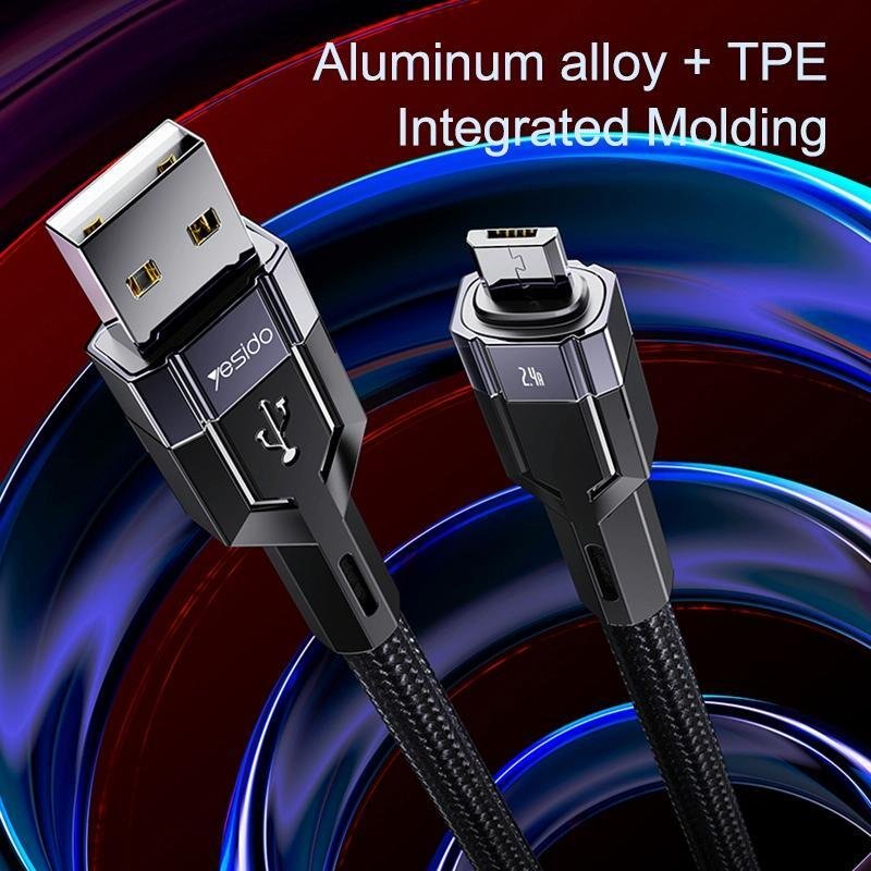 HiTech Land - YESIDO CA106 1.2m 2.4A USB to Micro USB OD0.6 Charging ...